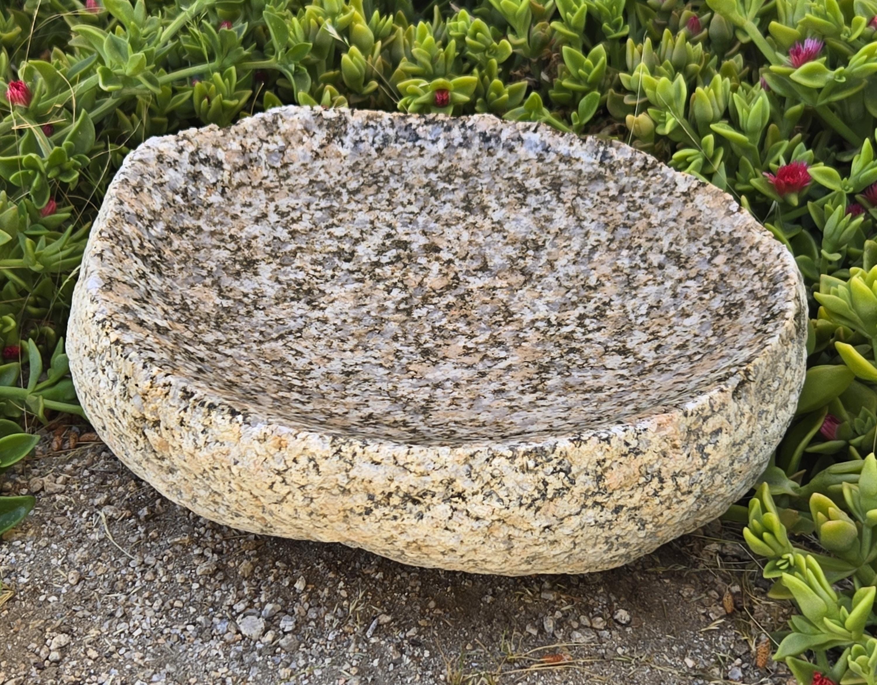 Handcrafted River Stone Bird Bath - Etsy