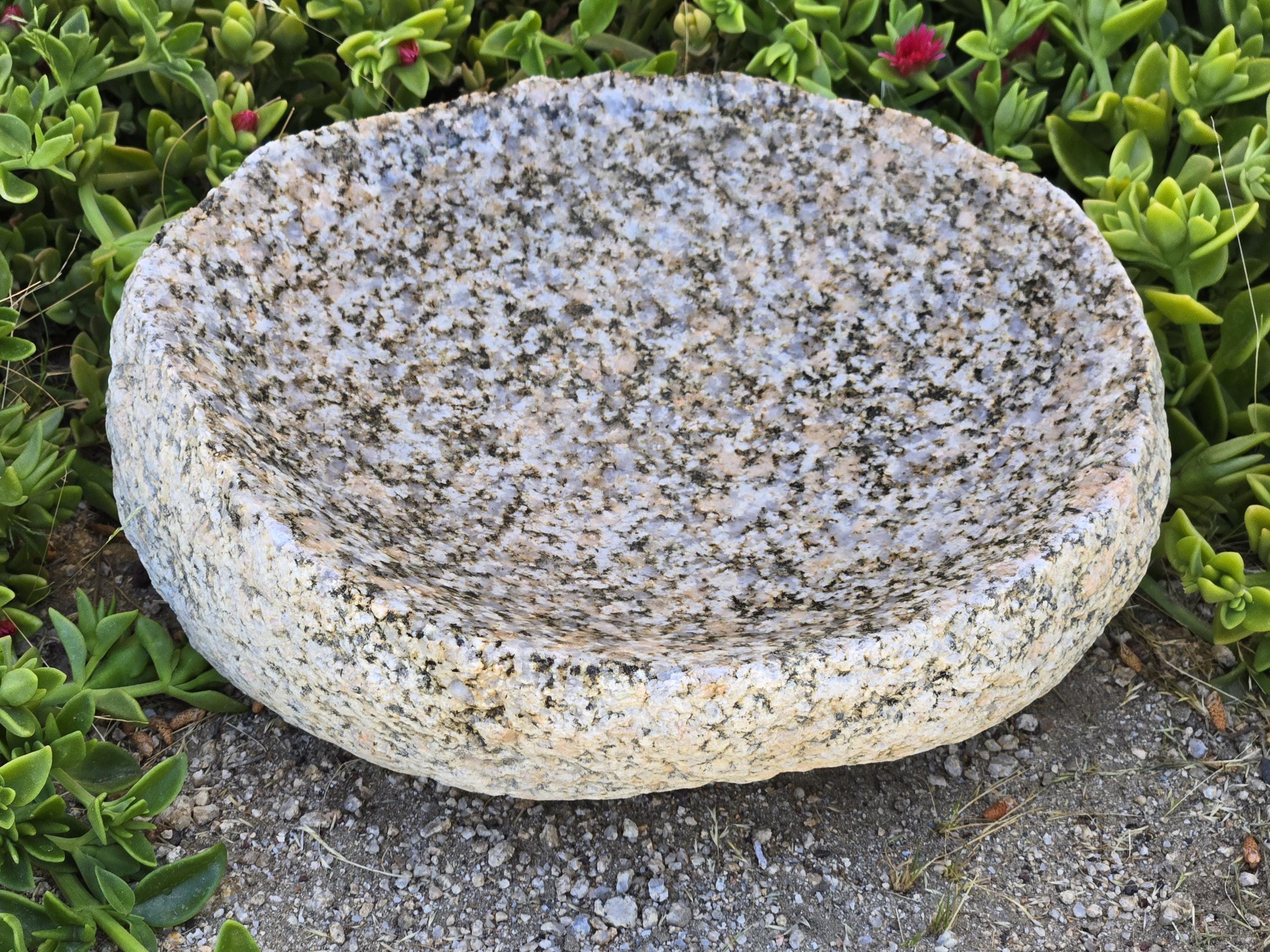 Handcrafted River Stone Bird Bath - Etsy