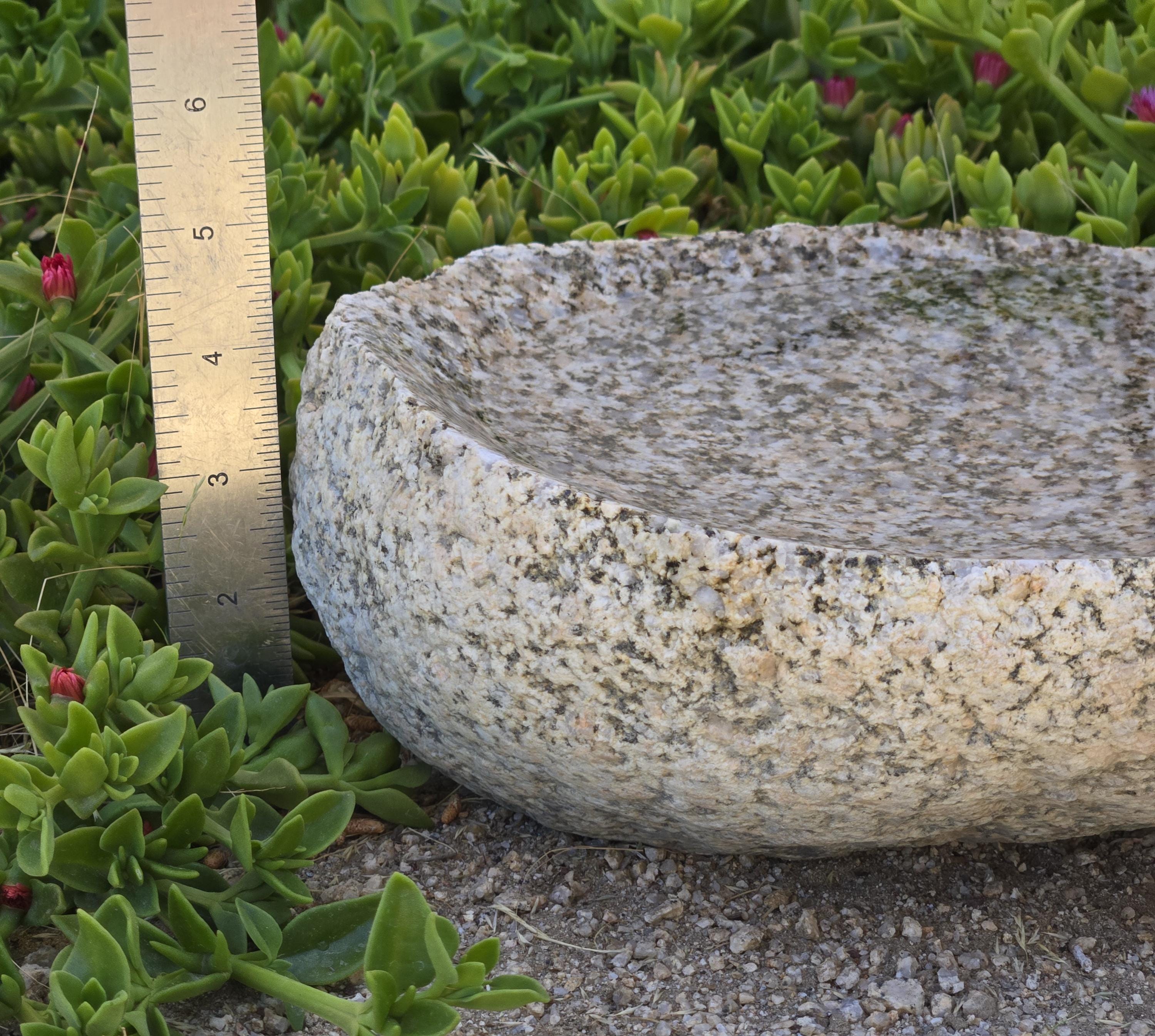 Handcrafted River Stone Bird Bath - Etsy