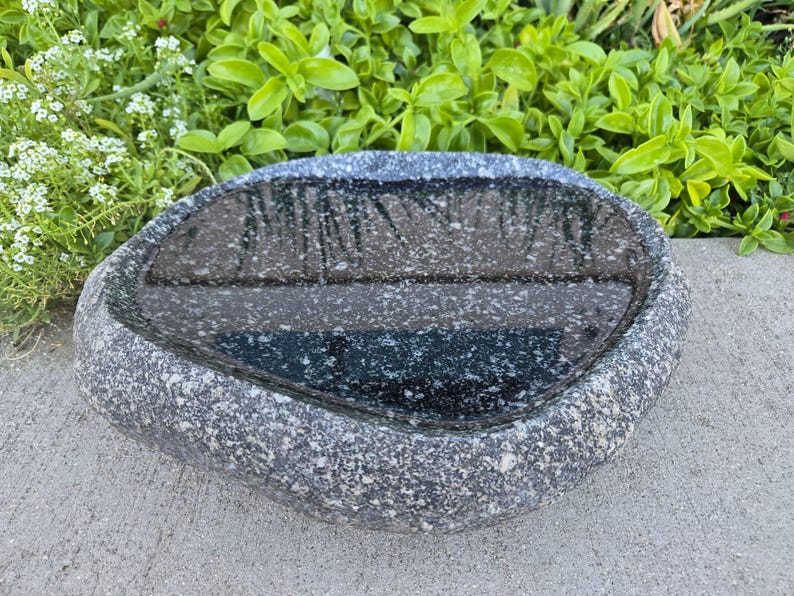 Custom Made to Order River Stone Bird Bath - Etsy