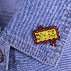 Betelgeuse / Beetlejuice Neon Sign Enamel Pin Tim Burton Gothic Horror ...