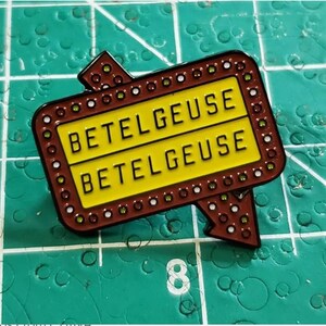 Betelgeuse / Beetlejuice Neon Sign Enamel Pin Tim Burton Gothic Horror ...
