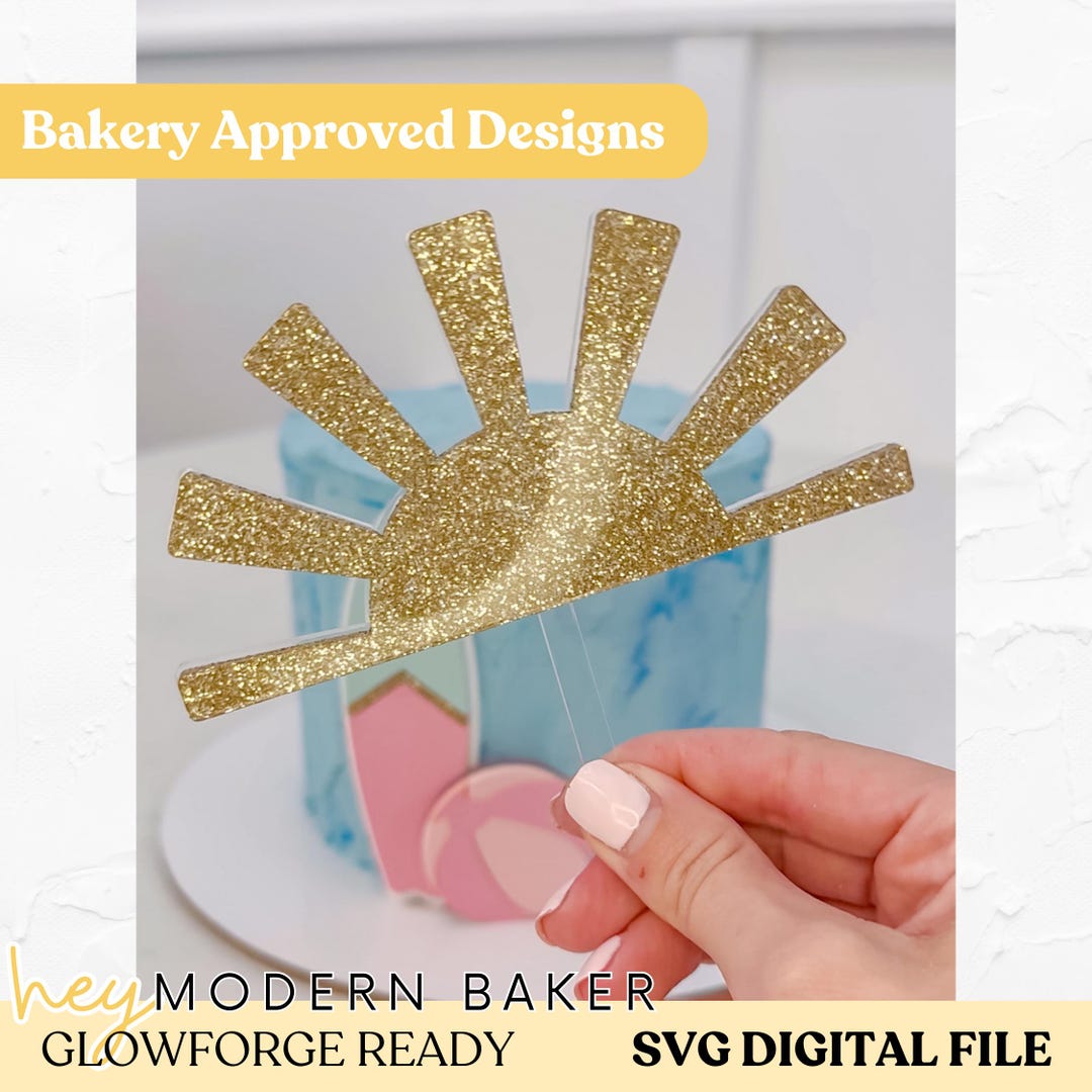 SUN Birthday Cake Topper Digital File | Sun Cake | Fun in Sun Theme ...