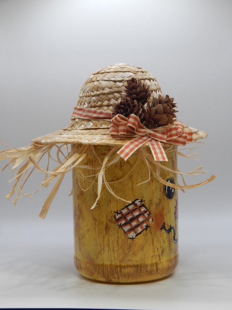 Hand Painted Light up Scarecrow - Etsy