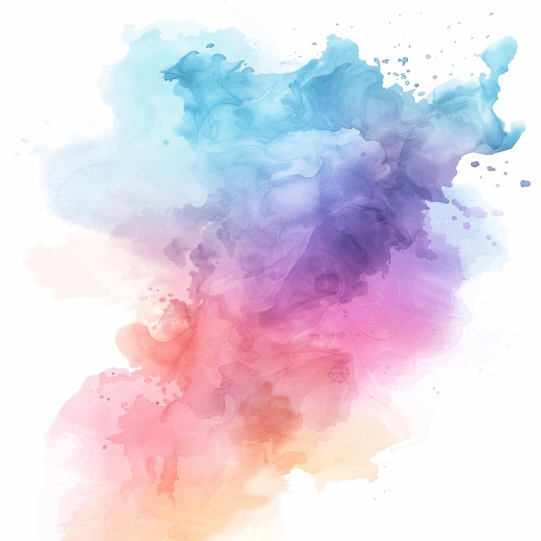24 Watercolor Ink Blot Clipart, Abstract Painting Digital Download ...