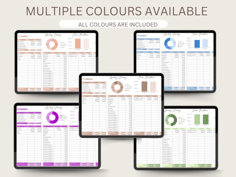 Digital Monthly Budget Planner I Simple Monthly Tracker I Personal ...