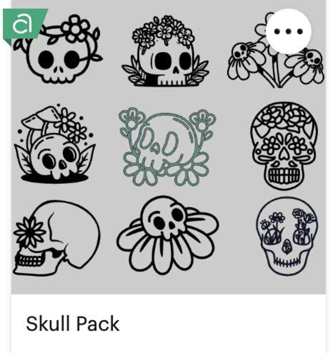 Assorted Skulls SVG File - Etsy