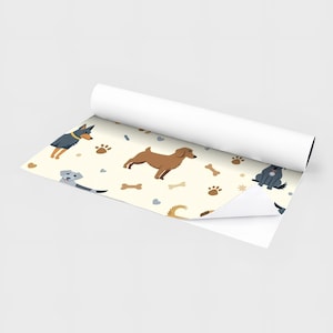 Dog Themed Peel and Stick Wallpaper: Removable Nursery Wall Art - Etsy