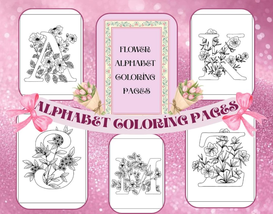 Alphabet Coloring Pages - School Home Activity Book Alphabet Tutorial ...