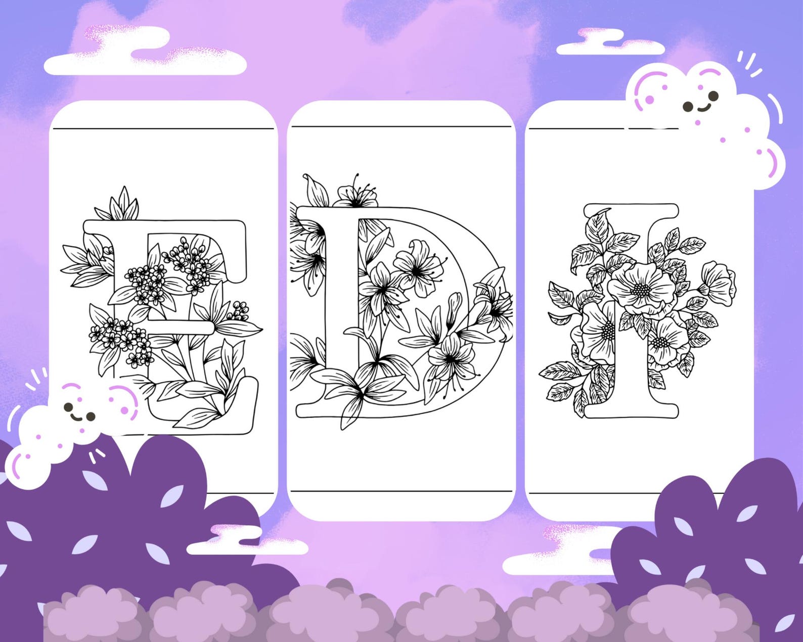 Alphabet Coloring Pages - School Home Activity Book Alphabet Tutorial ...