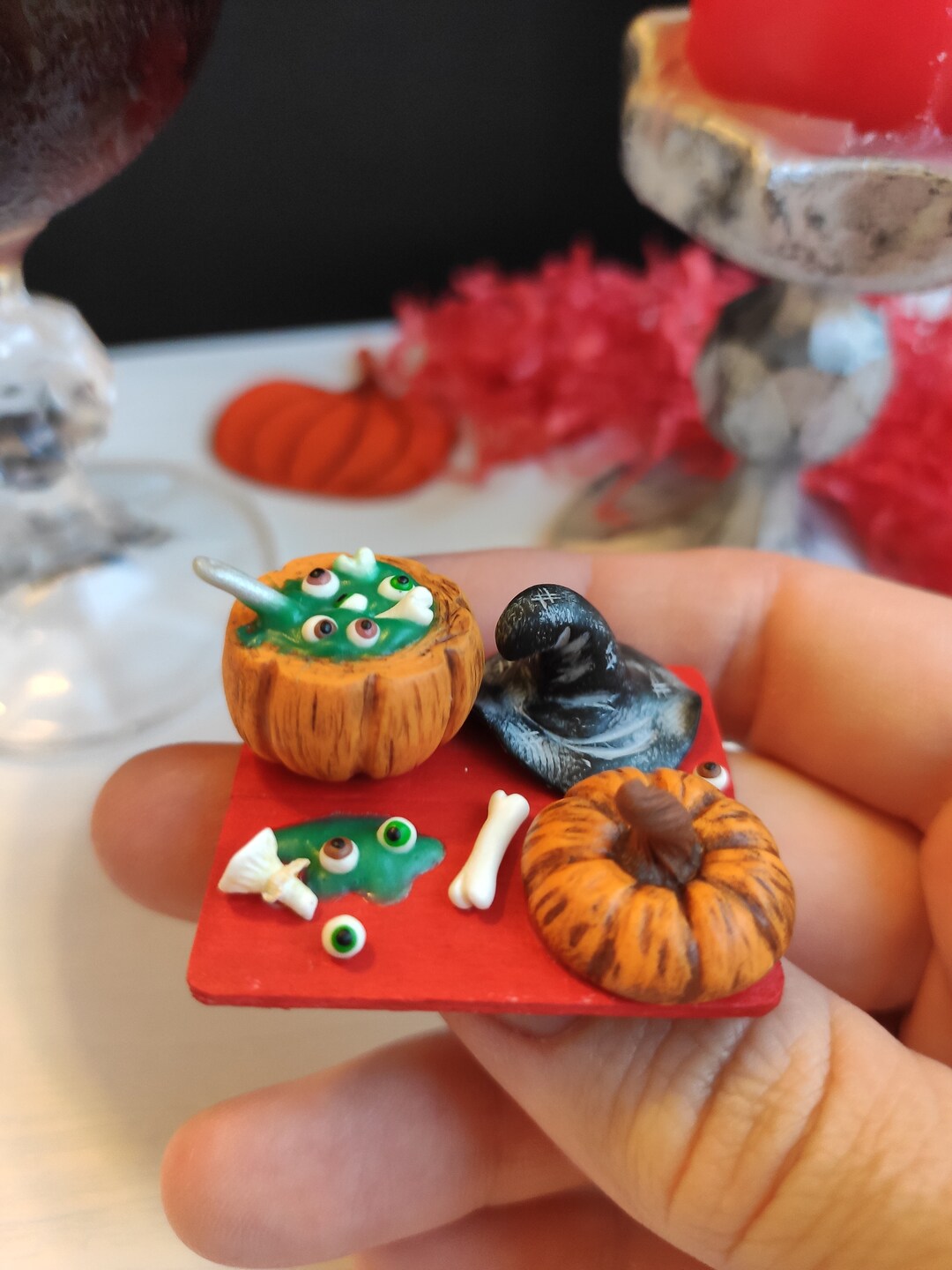 Miniature for Halloween, for Dolls, for a Dollhouse, Pumpkin for ...