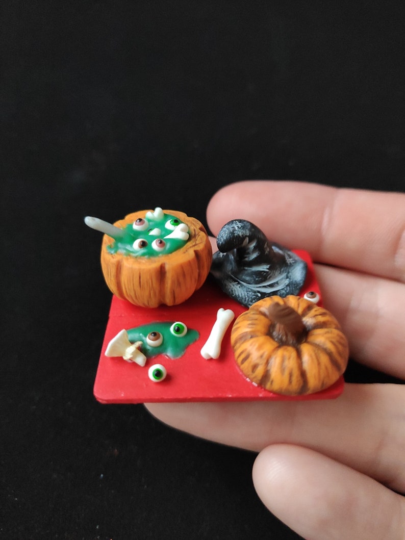 Miniature for Halloween, for Dolls, for a Dollhouse, Pumpkin for ...