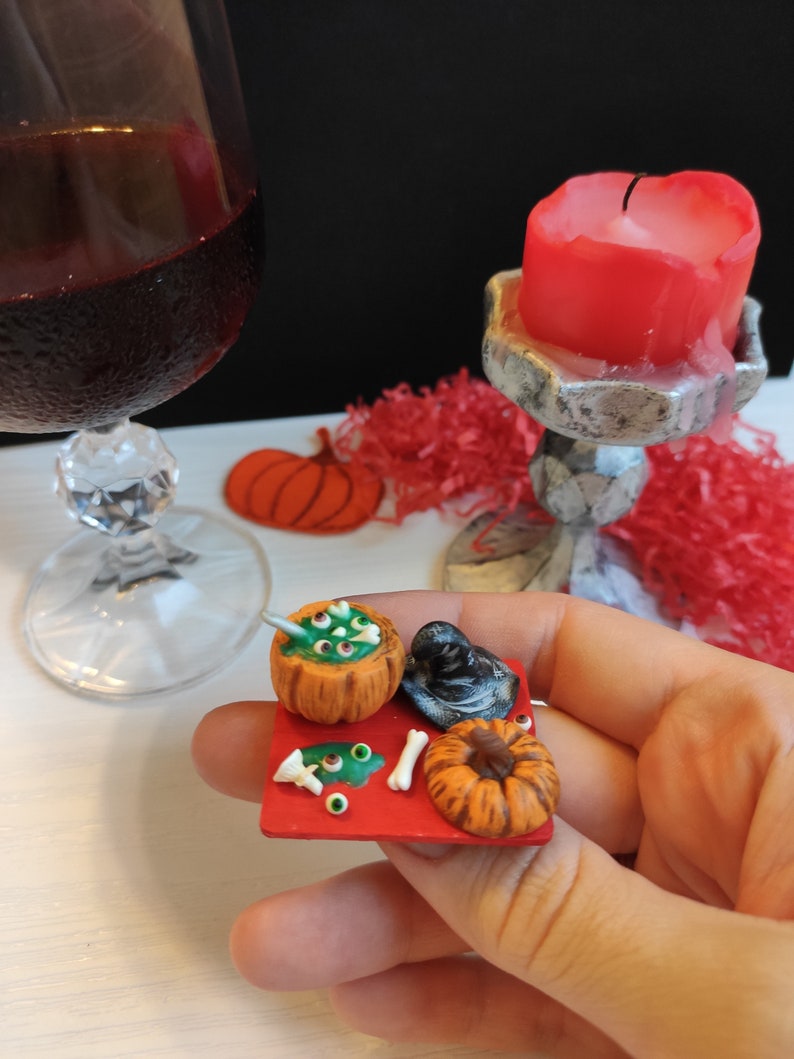 Miniature for Halloween, for Dolls, for a Dollhouse, Pumpkin for ...