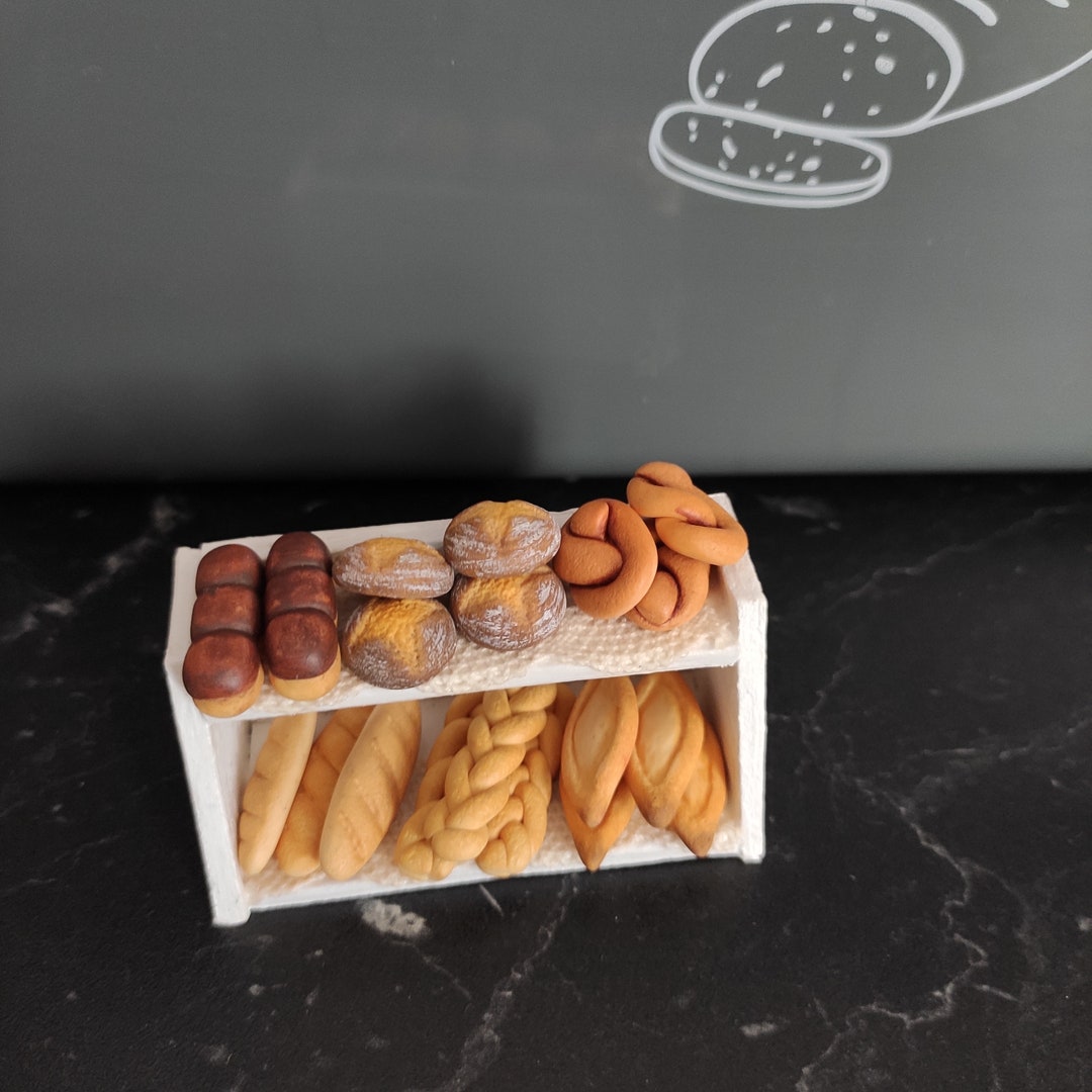 Realistic Food, Mini Bread, Handcrafted Decorative Miniature, Food for ...