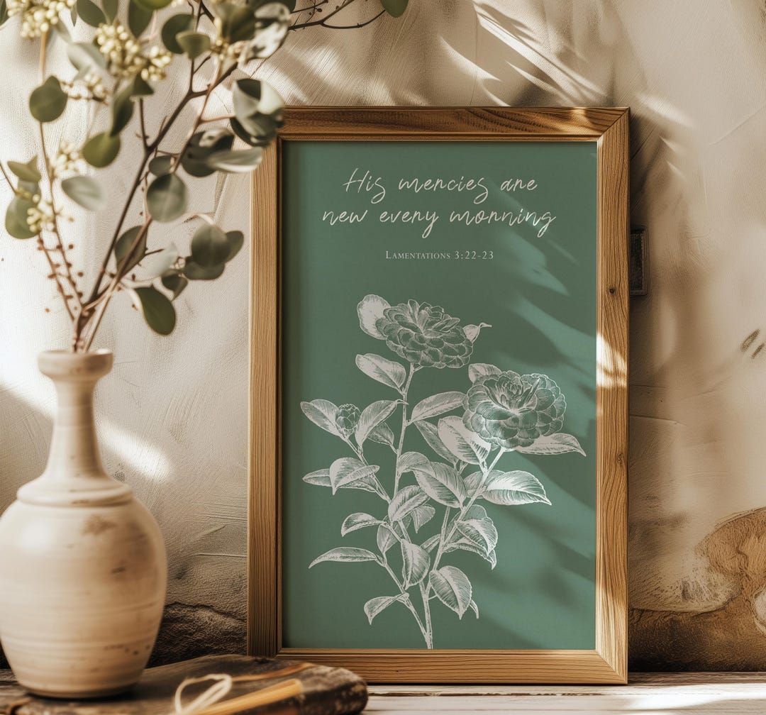 Christian Wildflower Biblical Poster, Aesthetic Religious Lamentations ...