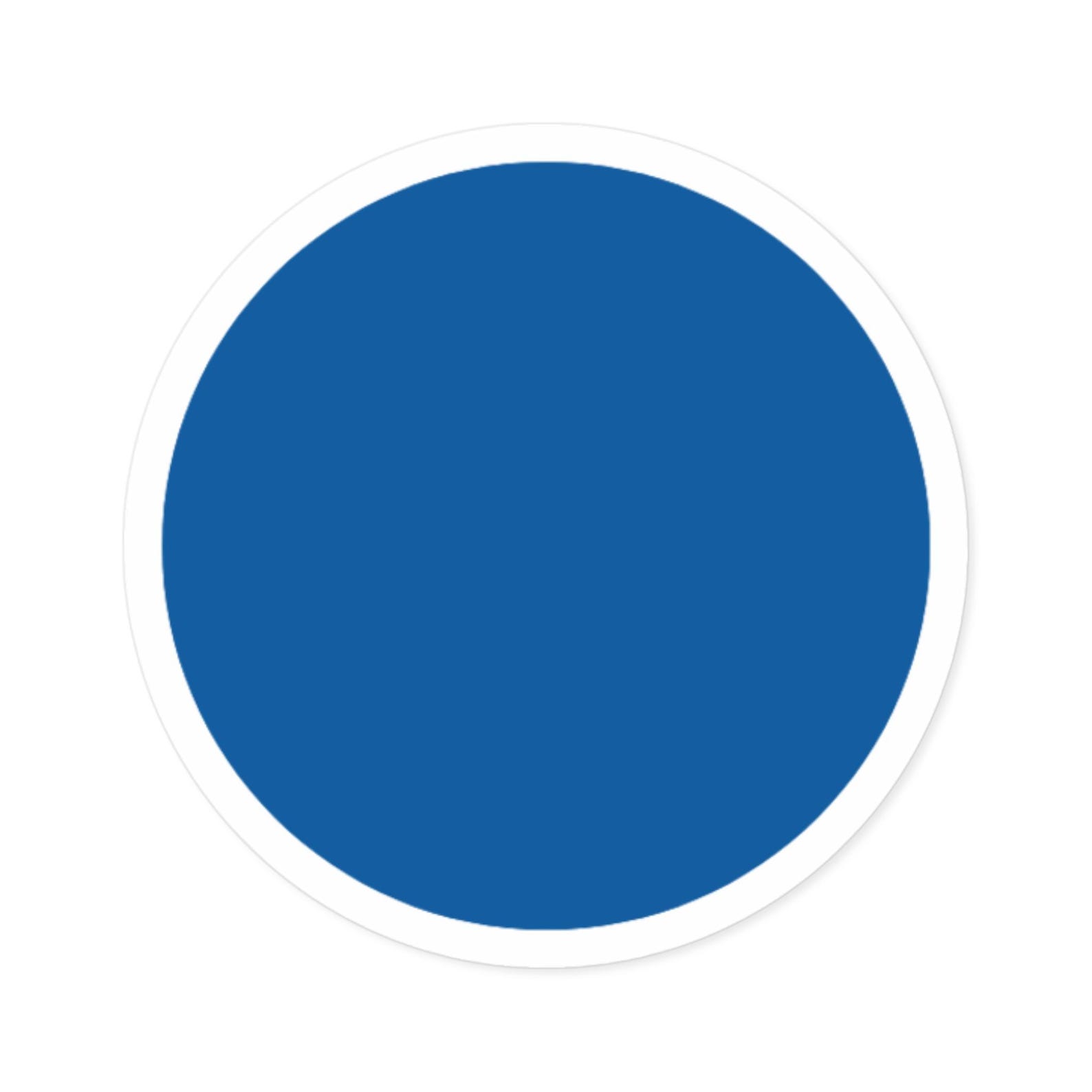 Blue Dot Round Stickers - Blank - Etsy