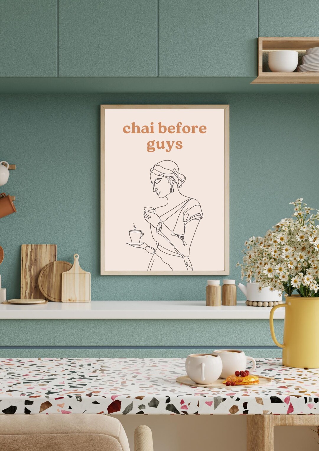 Chai Poster, Indian Art, Indian Line Art, Pop Art, Chai Before Guys ...