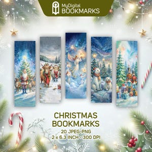 20 Mixed New Year Themed Printable Bookmarks | Digital Download JPG-PNG ...