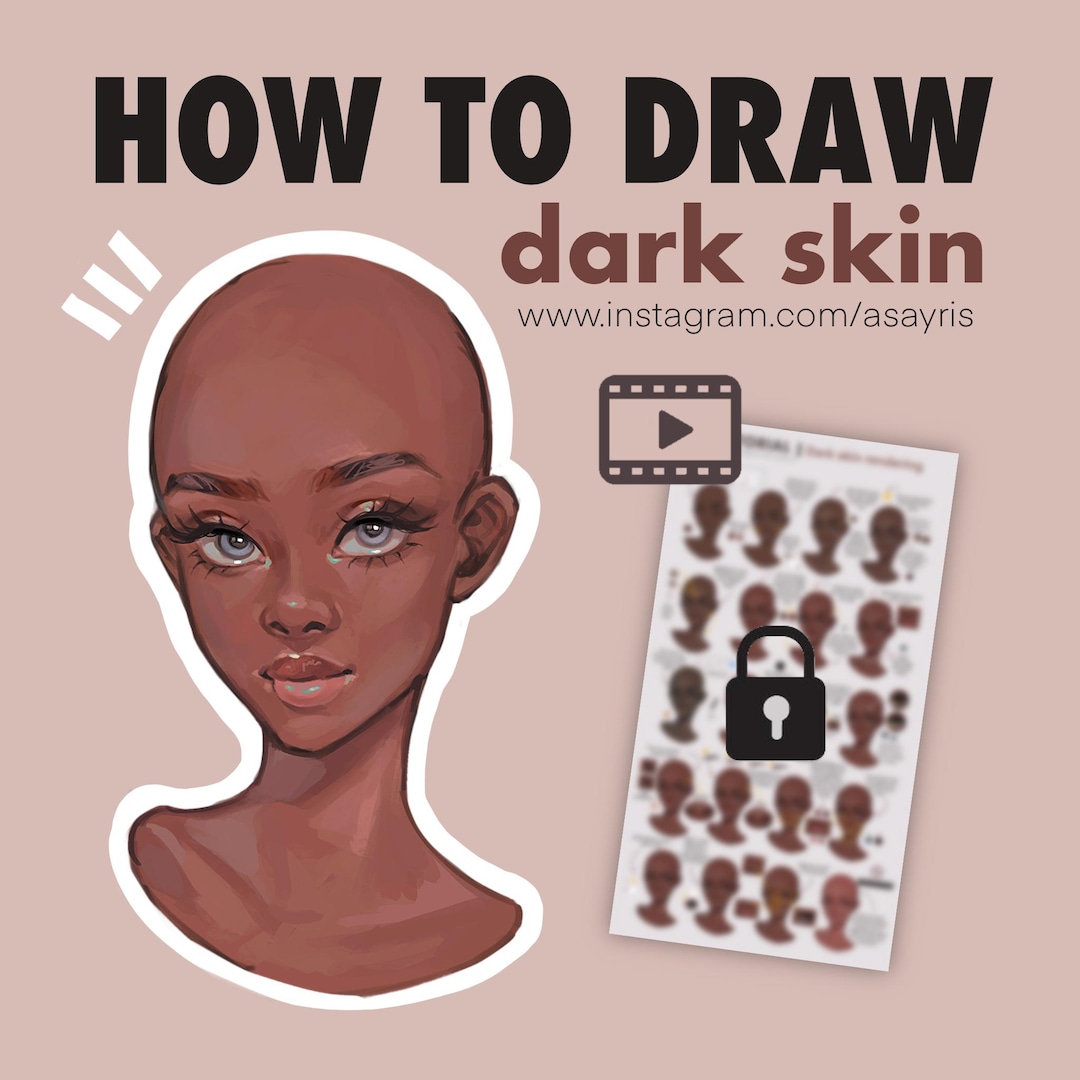 How to Draw a Face, Skin Process, Tutorial, Digital Art, Step-by-step ...