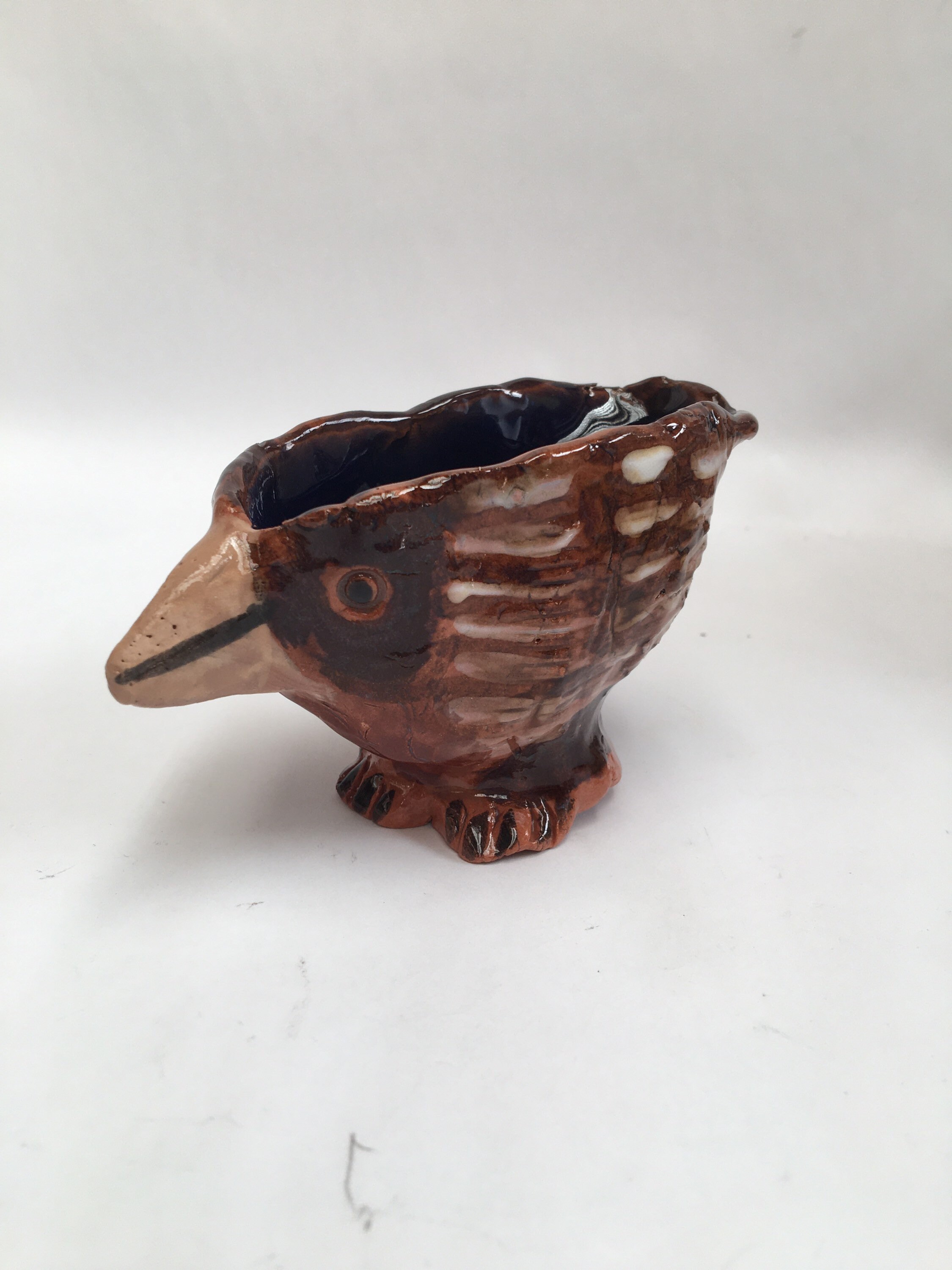Terra cotta bird cup | Etsy