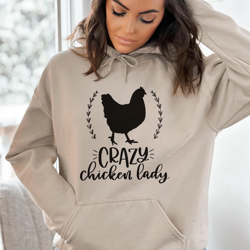 Crazy Chicken Lady Hoodie - Etsy