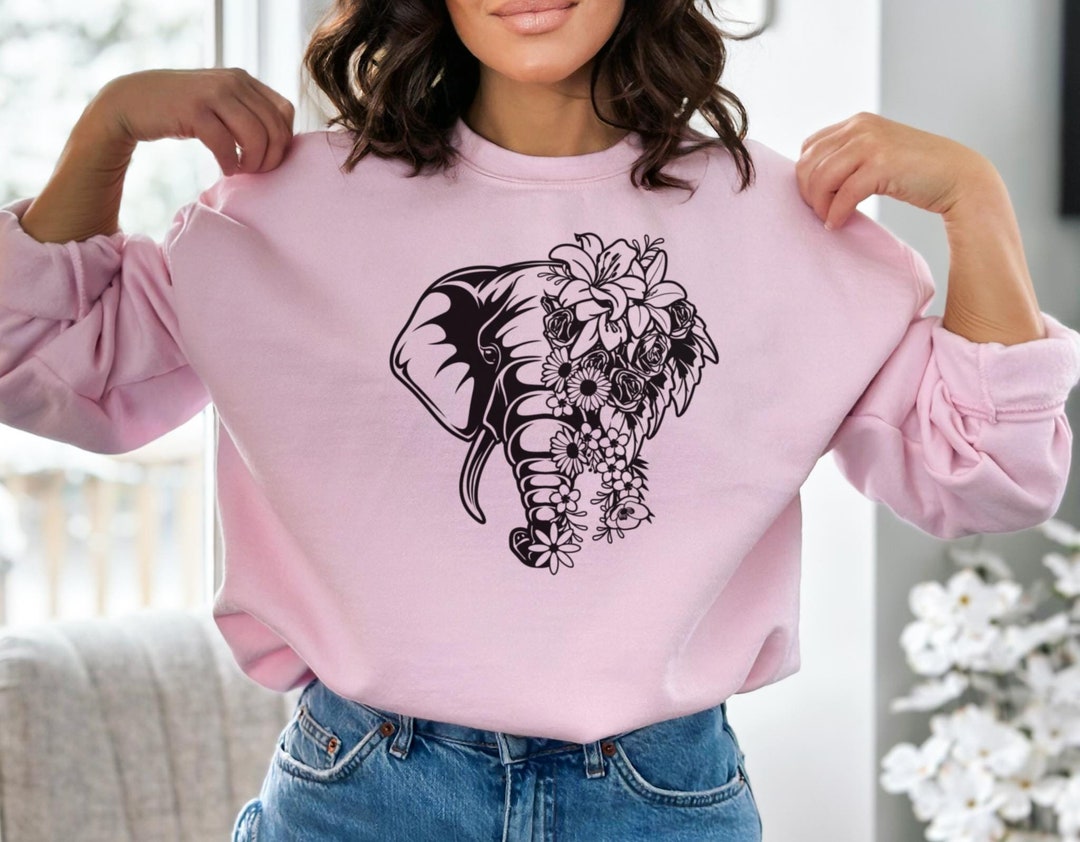 Floral Elephant Sweatshirt: Bohemian Mandala Hoodie - Etsy