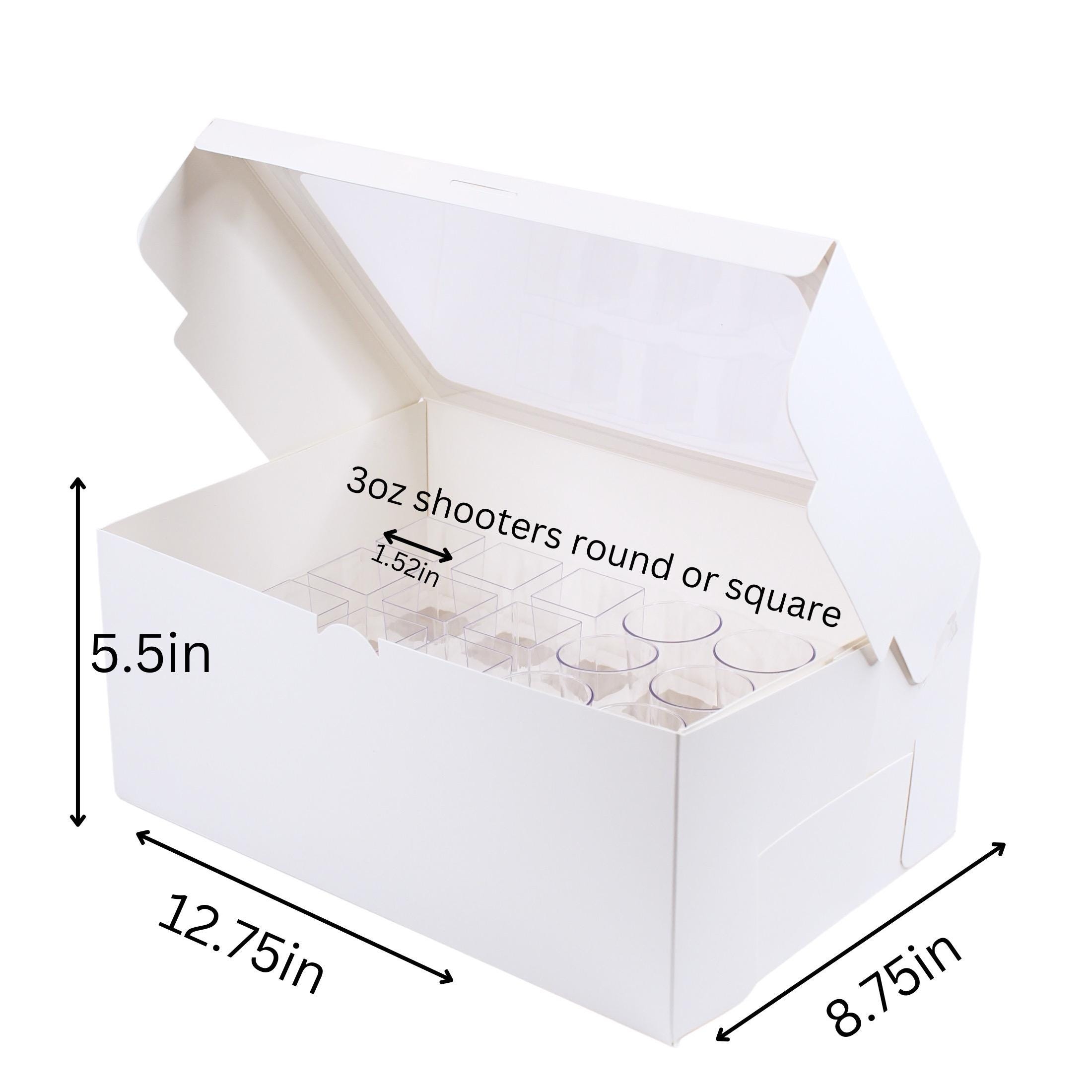 Dessert Shooter Box With 24 Cavities for 3oz Round and Square Shooter ...