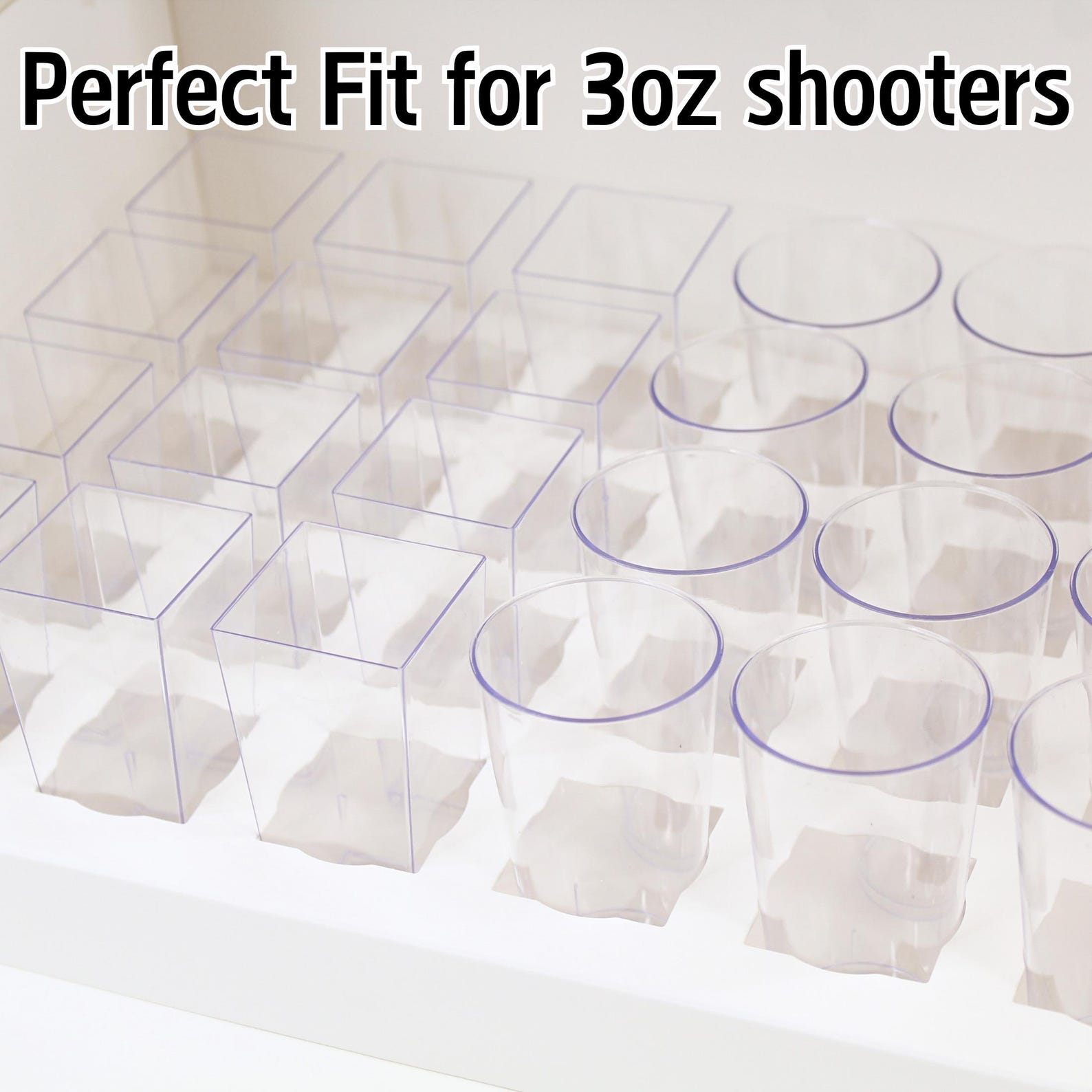 Dessert Shooter Box With 24 Cavities for 3oz Round and Square Shooter ...