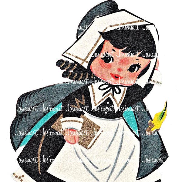 Pilgrim Girl Art - Etsy