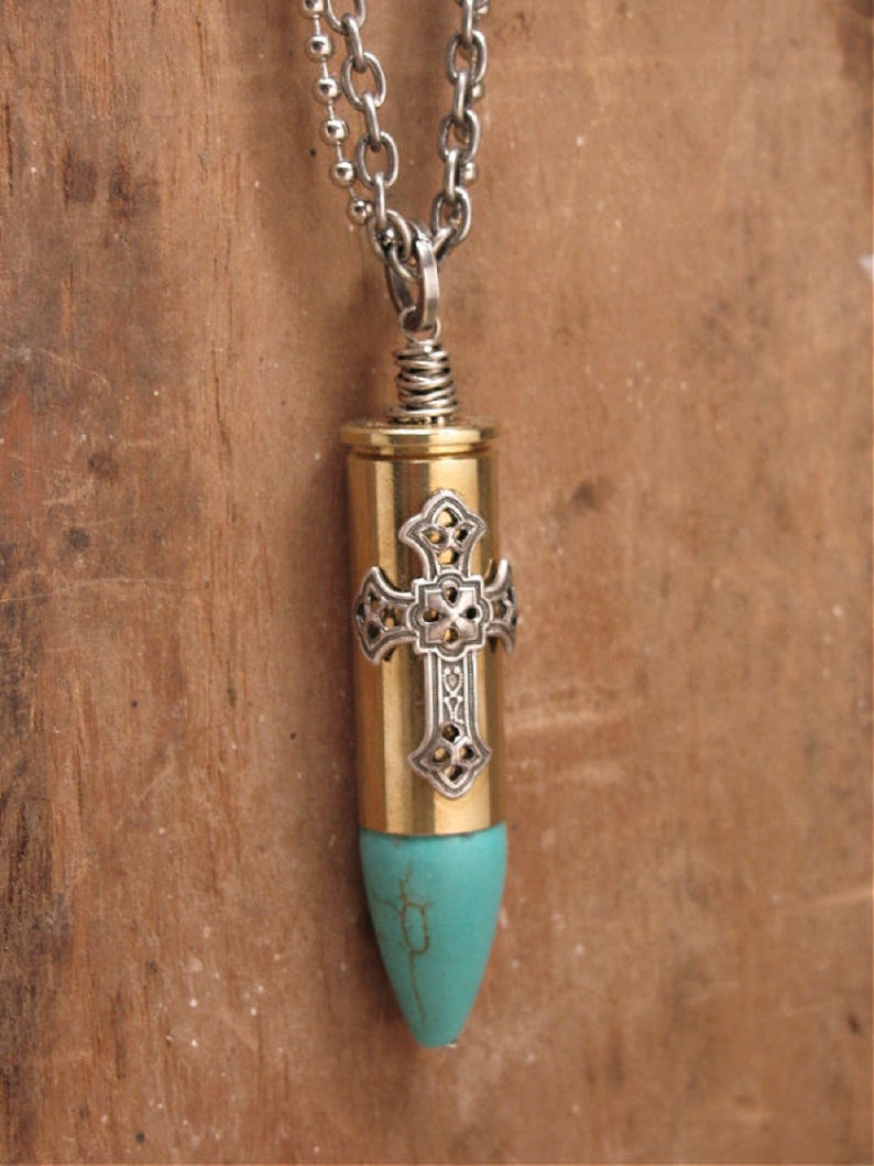 Turquoise Jewelry Bullet Necklace Bullet Jewelry - Etsy