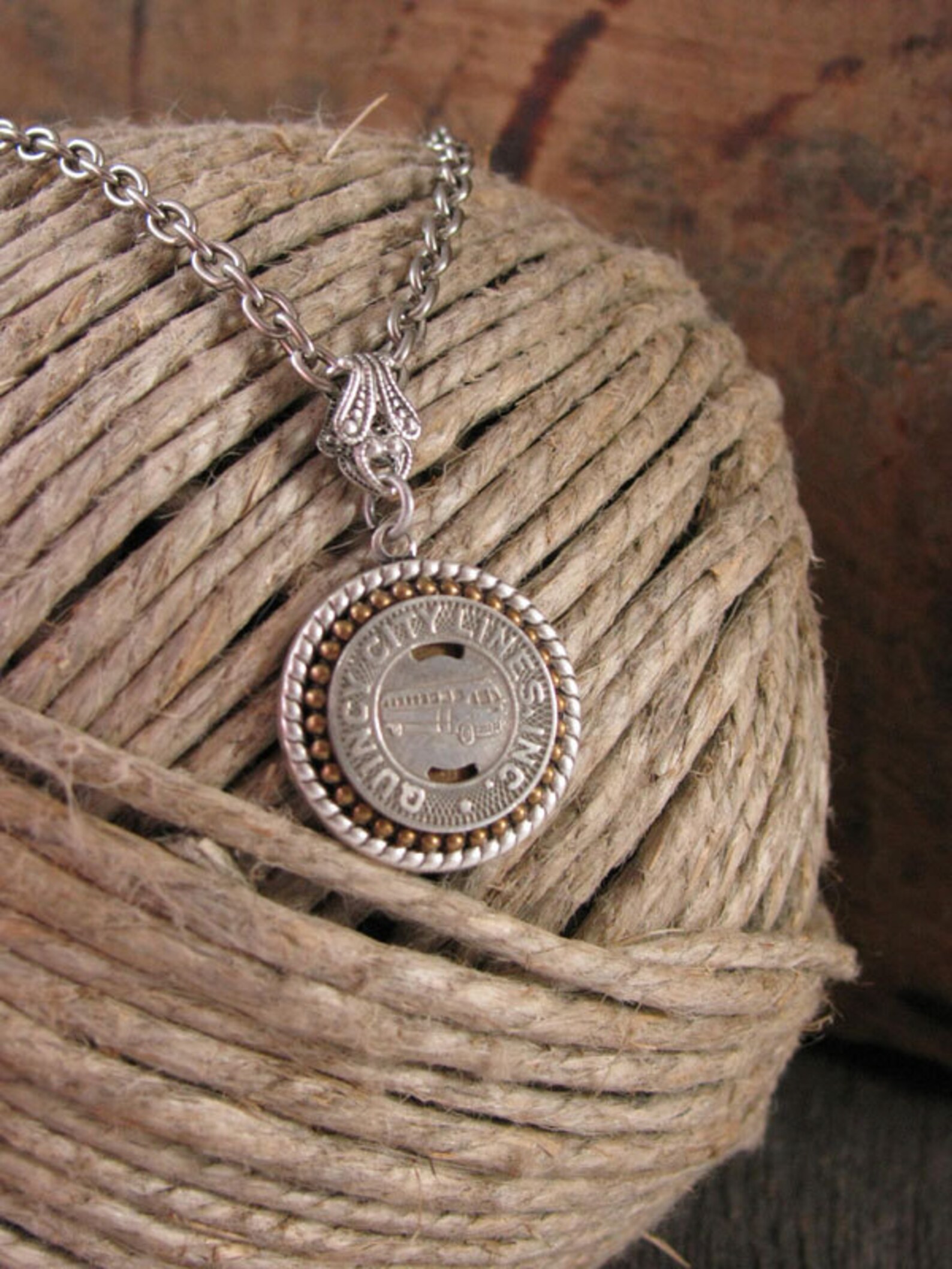 Quincy Illinois Bus Token Necklace Transit Token Jewelry - Etsy
