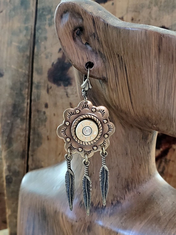 Bullet Jewelry Bullet Earrings Southwest Style Concho & | Etsy