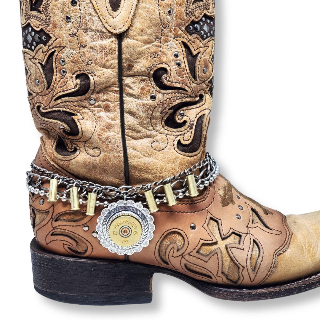 Boot Jewelry - Ladies Boot Accessory Multi-chain Boot Bracelet 12 Gauge ...