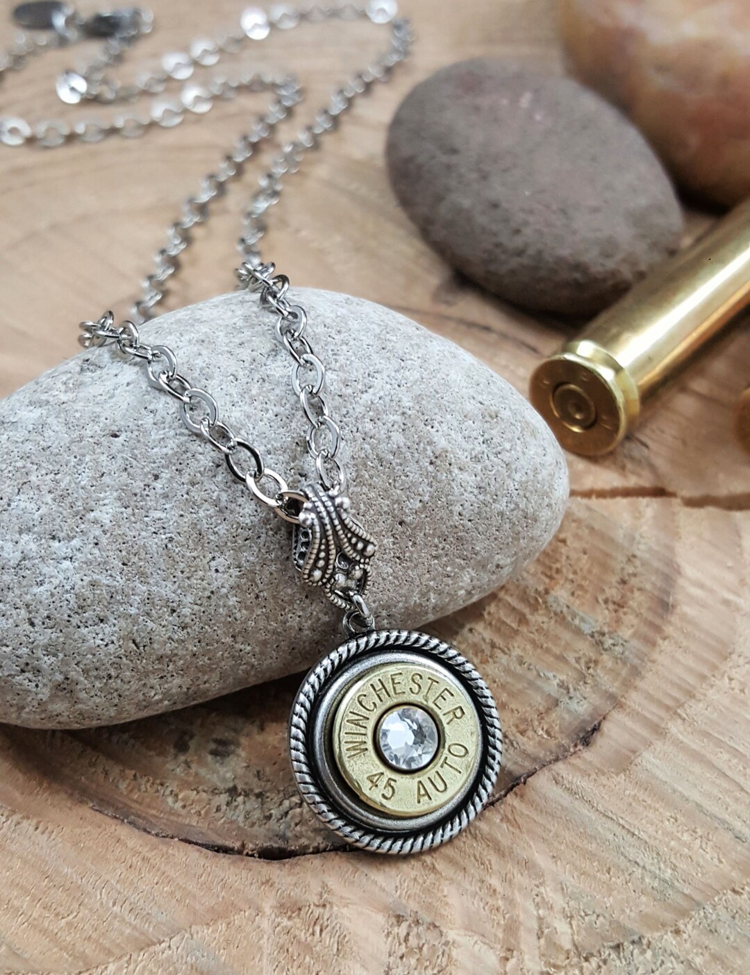 Bullet Necklace - BEST SELLER - Fancy Bullet Pendant Necklace - Bullet ...