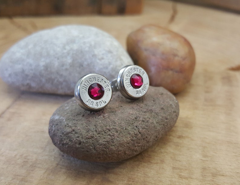 DECEMBER Birthday Bullet Jewelry Silver Bullet Studs | Etsy