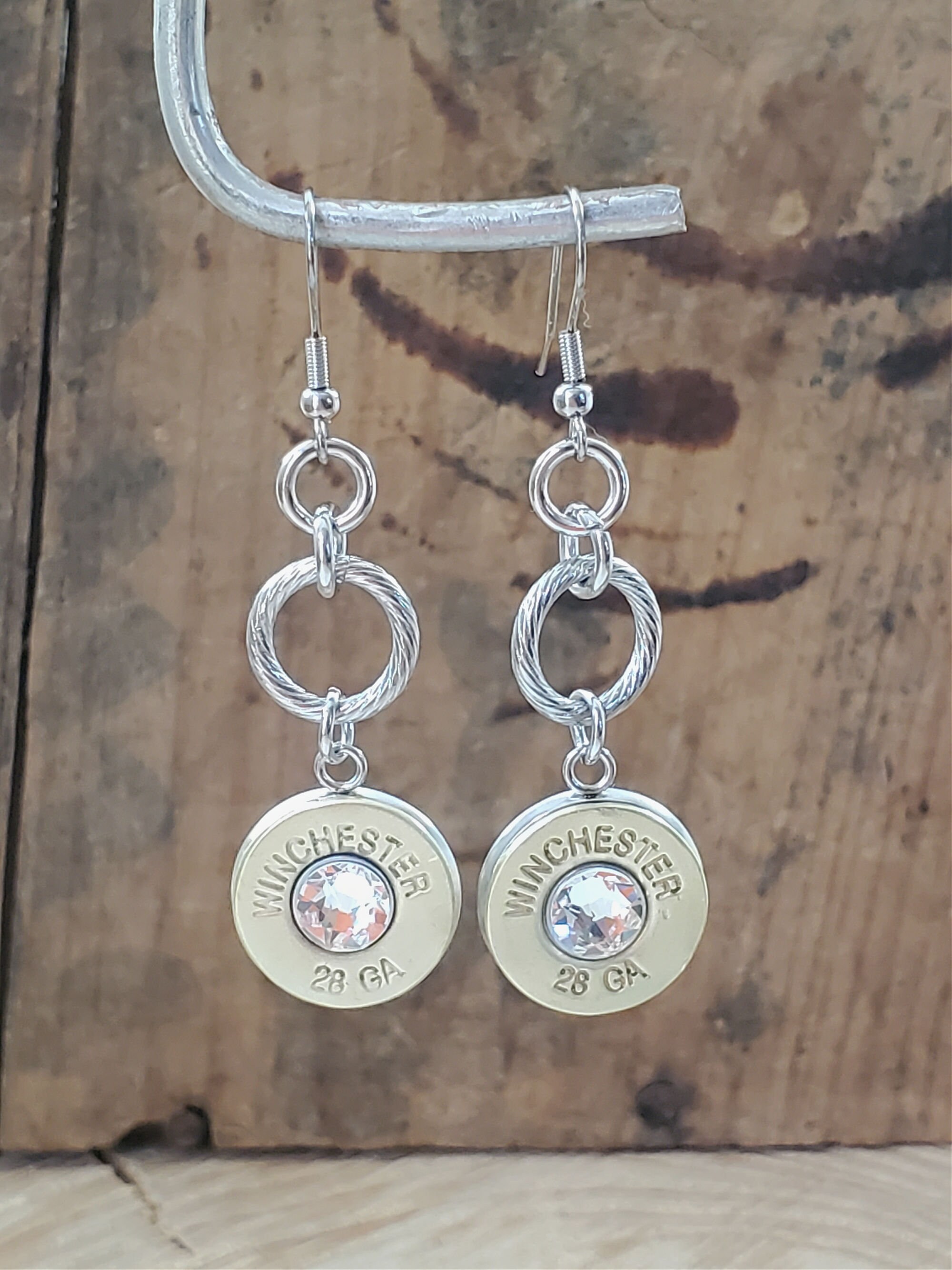 Bullet Earrings - Bullet Jewelry - 28 Gauge Shotgun Casing Classic ...
