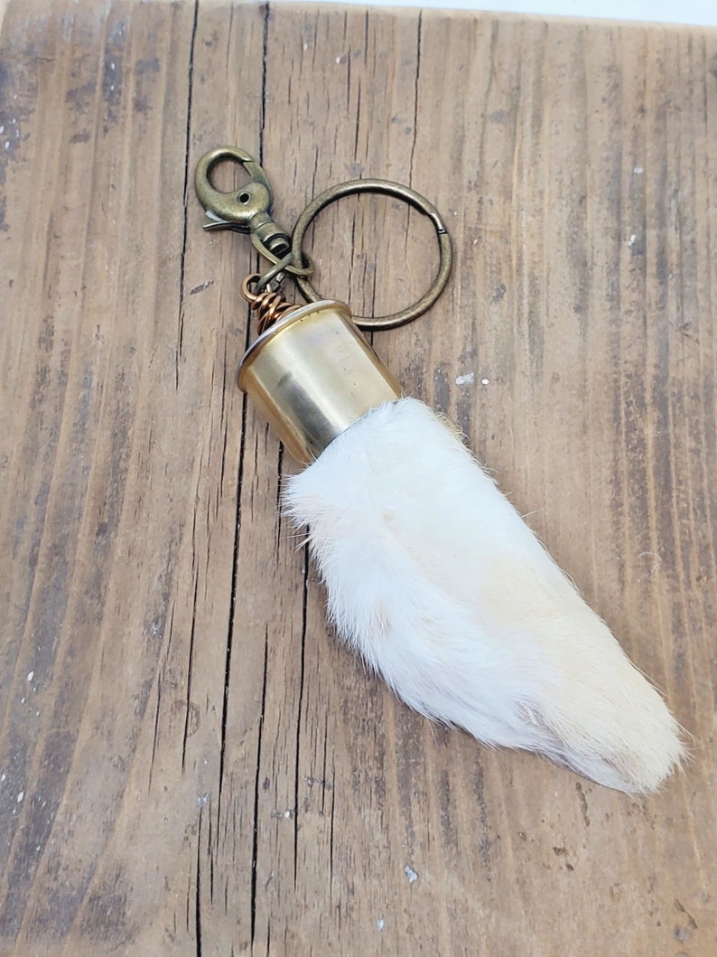 Lucky Rabbits Foot Key Chains or Key Rings 12 Gauge - Etsy