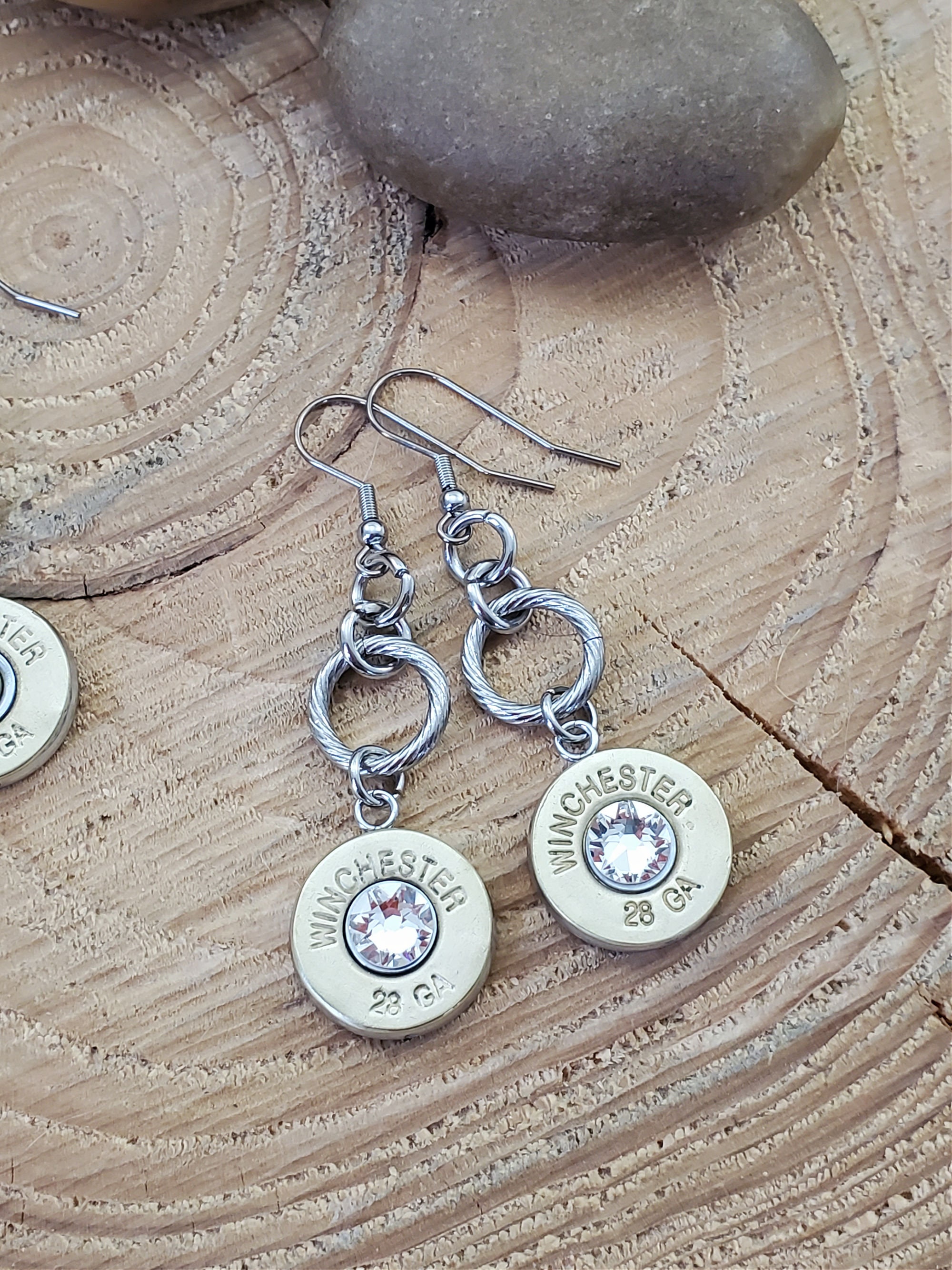 Bullet Earrings - Bullet Jewelry - 28 Gauge Shotgun Casing Classic ...