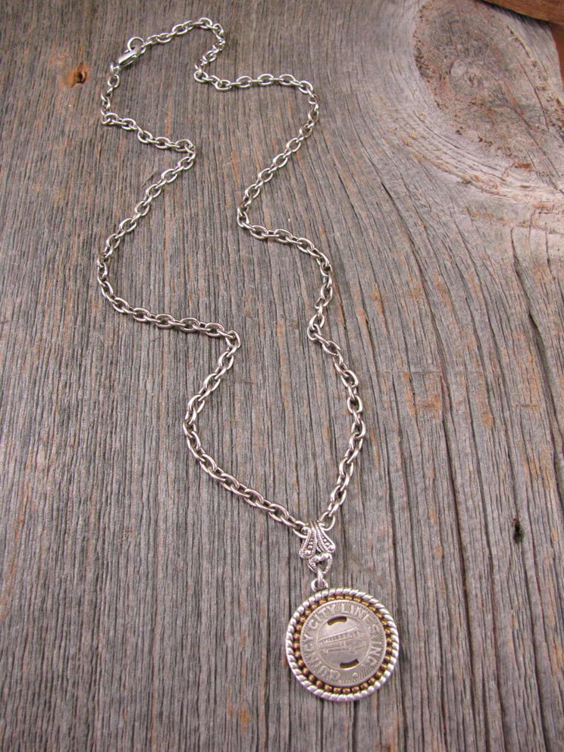Quincy Illinois Bus Token Necklace Transit Token Jewelry - Etsy