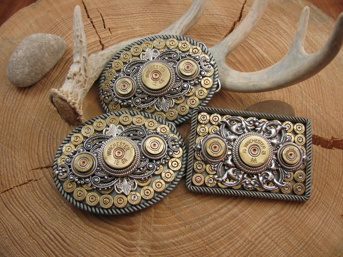 Shotshell & Bullet Casing Oval Belt Buckle - BEST SELLER for 10 Yrs ...