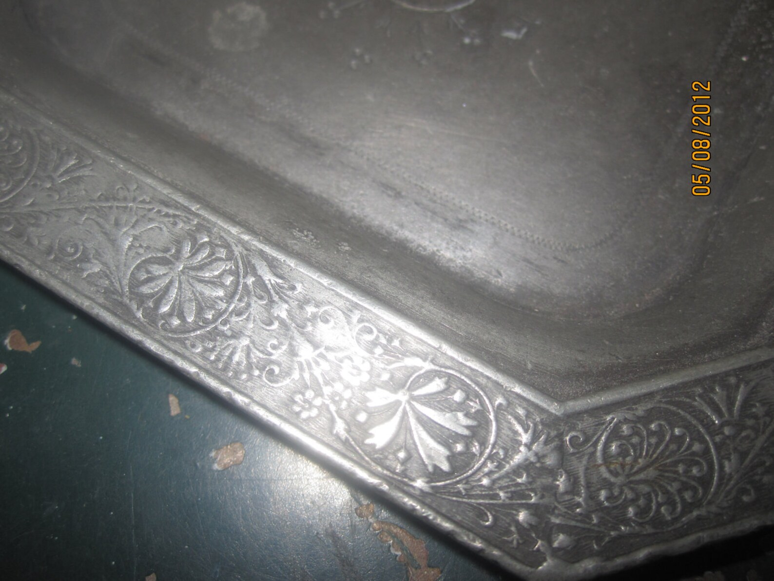 Vintage Ornate Middletown Quadruple Plate Hard White Metal Silverplate ...