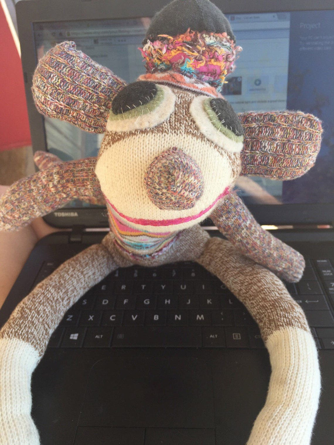 Primitive Handmade Ooak Sock Monkey Mouse Hat Nursery Baby - Etsy