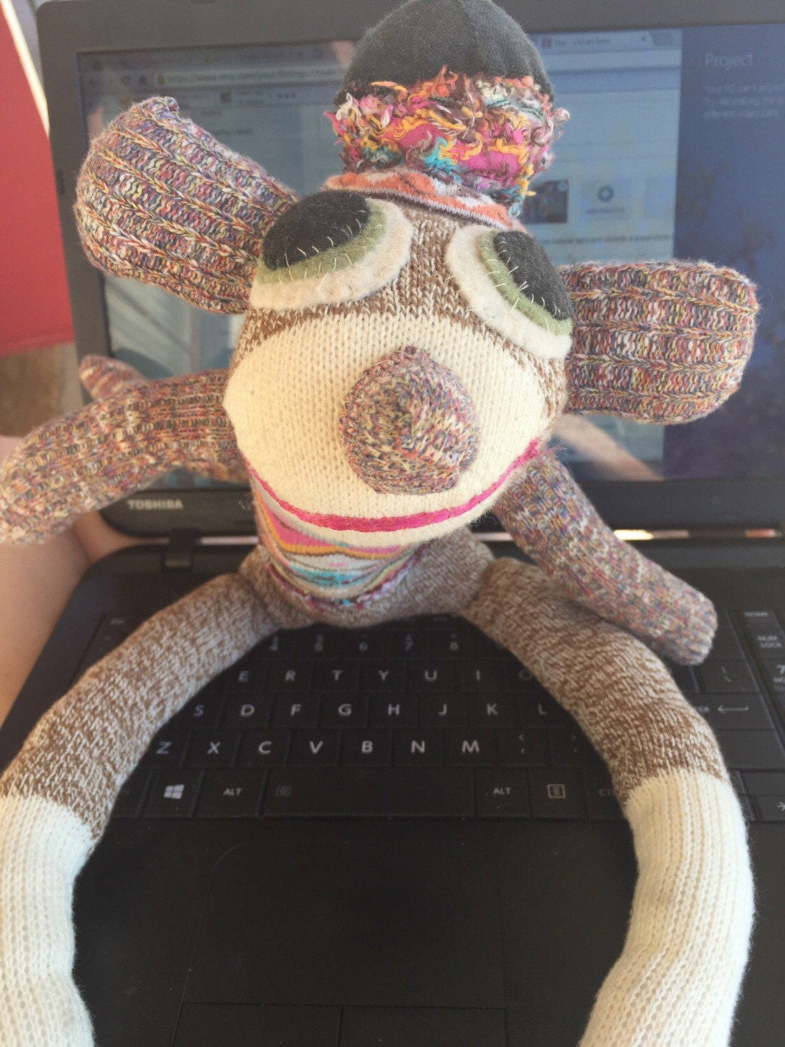 Primitive Handmade Ooak Sock Monkey Mouse Hat Nursery Baby - Etsy