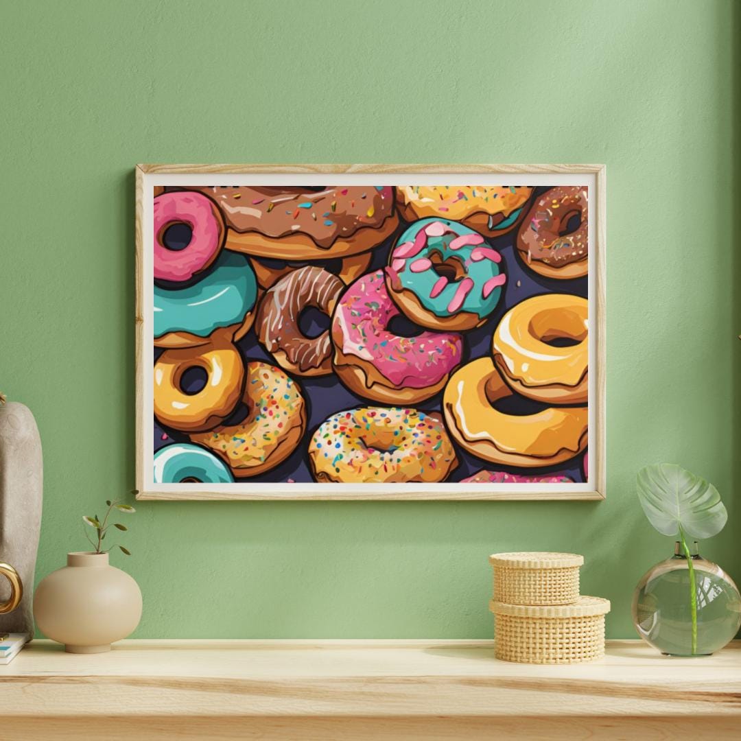 Colorful Donut Poster - Etsy