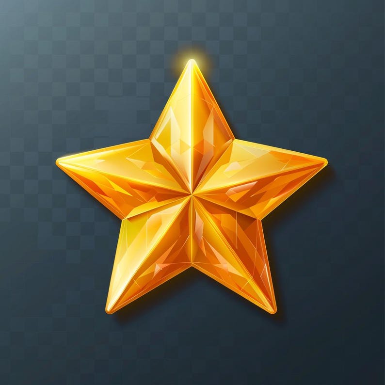 24 Star Clipart, Digital Star Design, Celestial Graphic Design, Star ...