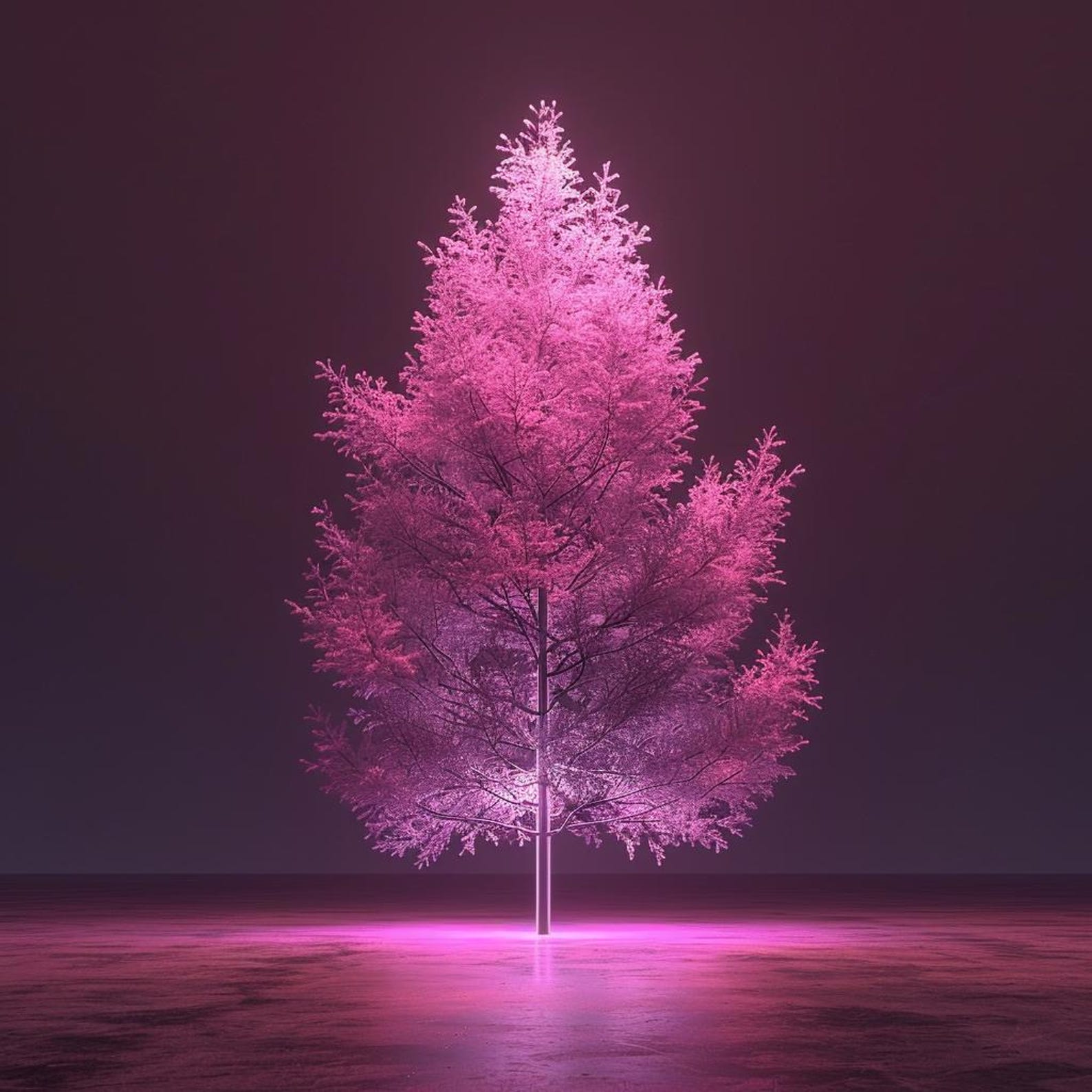 24 Neon Pink Christmas Tree Clipart, Holiday Decor Illustration, Winter ...