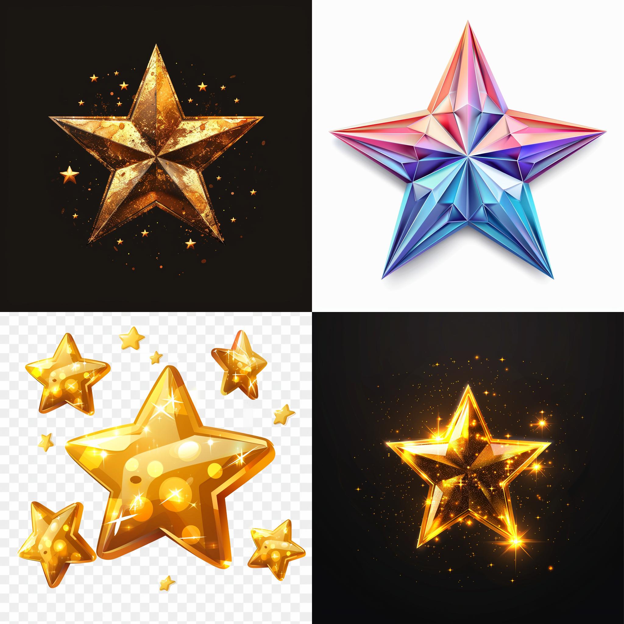 24 Star Clipart, Digital Star Design, Celestial Graphic Design, Star ...