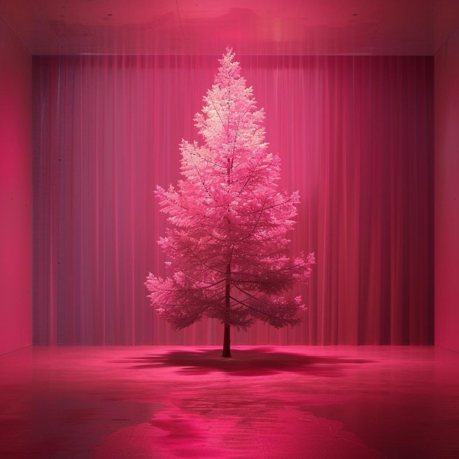 24 Neon Pink Christmas Tree Clipart, Holiday Decor Illustration, Winter ...