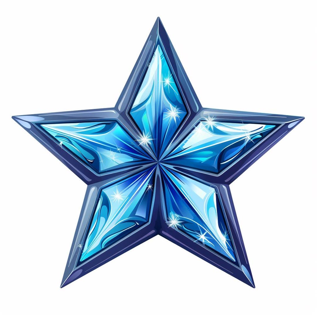 24 Star Clipart, Digital Star Design, Celestial Graphic Design, Star ...