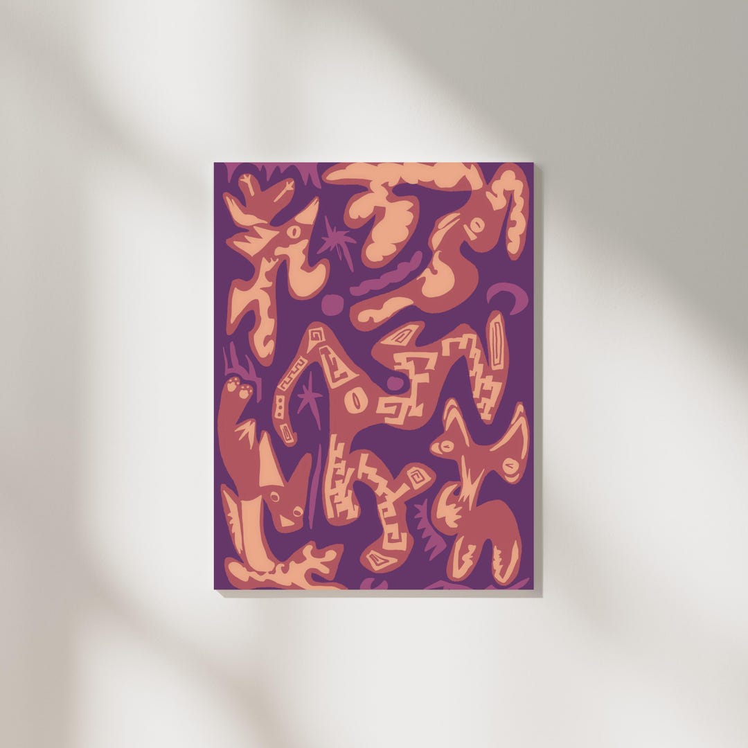 Spirit Animals Art Print UNFRAMED - Signed - Abstract, Animals ...